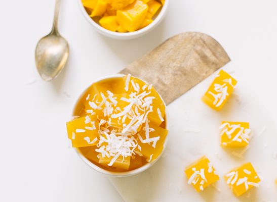 Mango Jello Bites Recipe - Sugar & Cloth Desserts