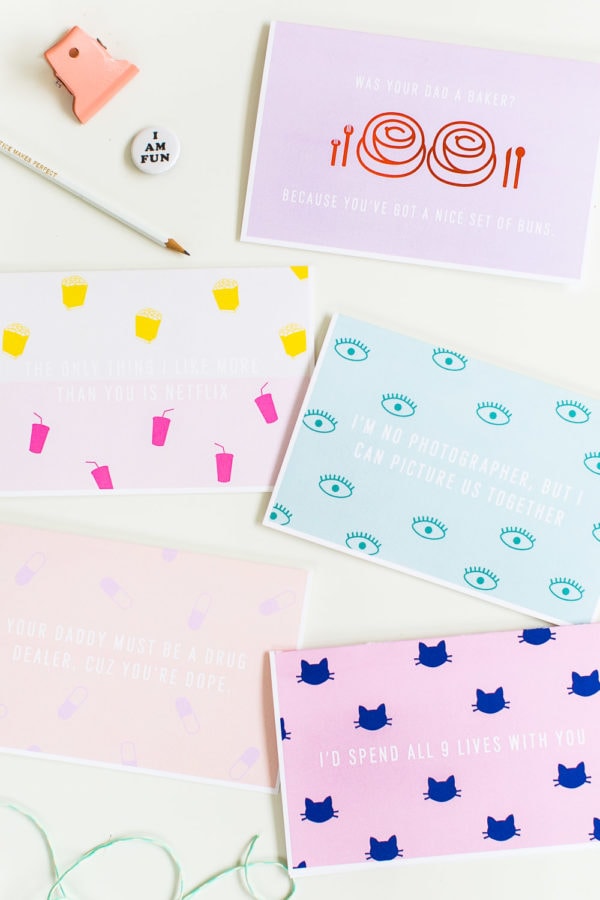 DIY Funny Printable Valentine's Cards — Sugar & Cloth
