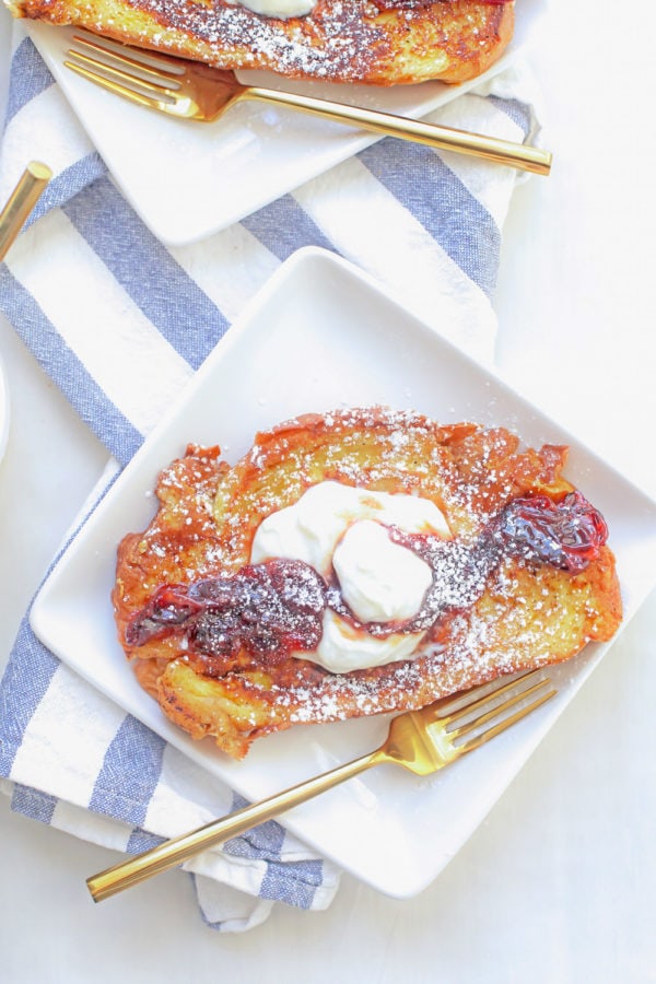 Whipped Ricotta Topped French Toast with Boozy Blood Orange Compote ...