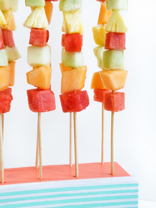 DIY Fruit Kabob Stand - Sugar & Cloth