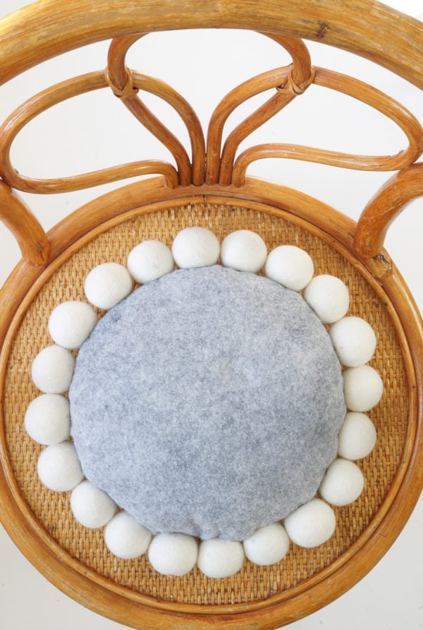 DIY Snowball Pillow - Sugar & Cloth Home Decor