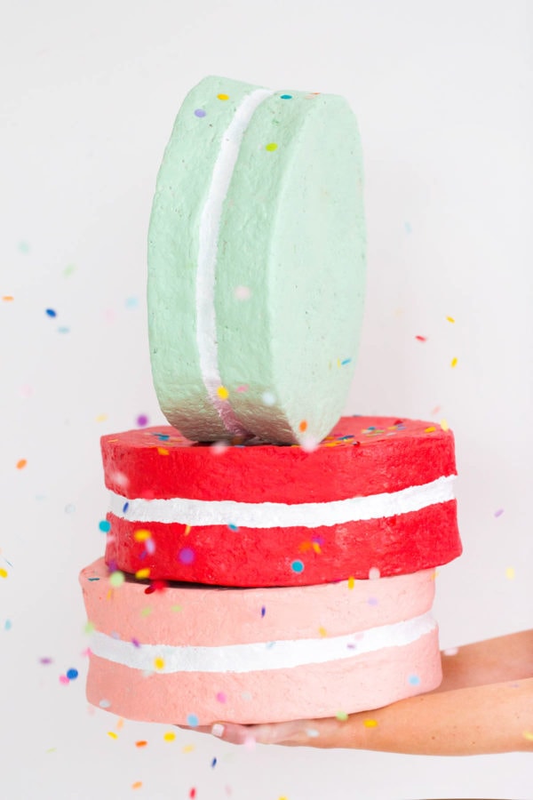Jumbo DIY Paper Mache Macarons — Sugar & Cloth