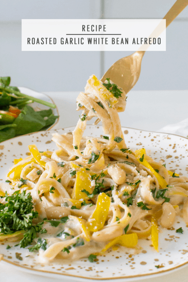 Roasted Garlic White Bean Alfredo Recipe — Sugar & Cloth