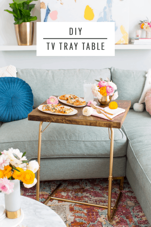 Date Night In - Easy DIY TV Tray Table & Folded Heart Napkins