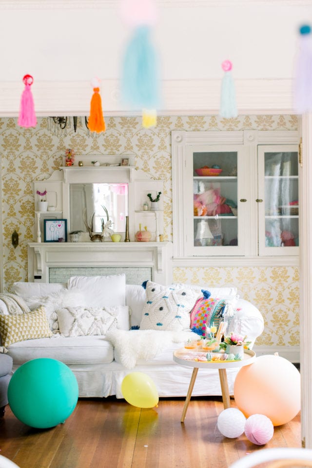 Colorful Pom Pom Birthday Party — Sugar & Cloth