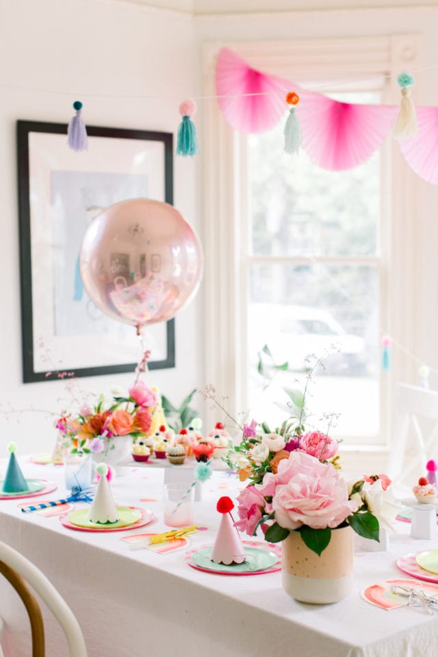 Colorful Pom Pom Birthday Party — Sugar & Cloth