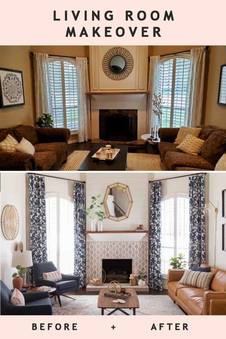 Before & After Transitional Living Room Makeover — Sugar & Cloth